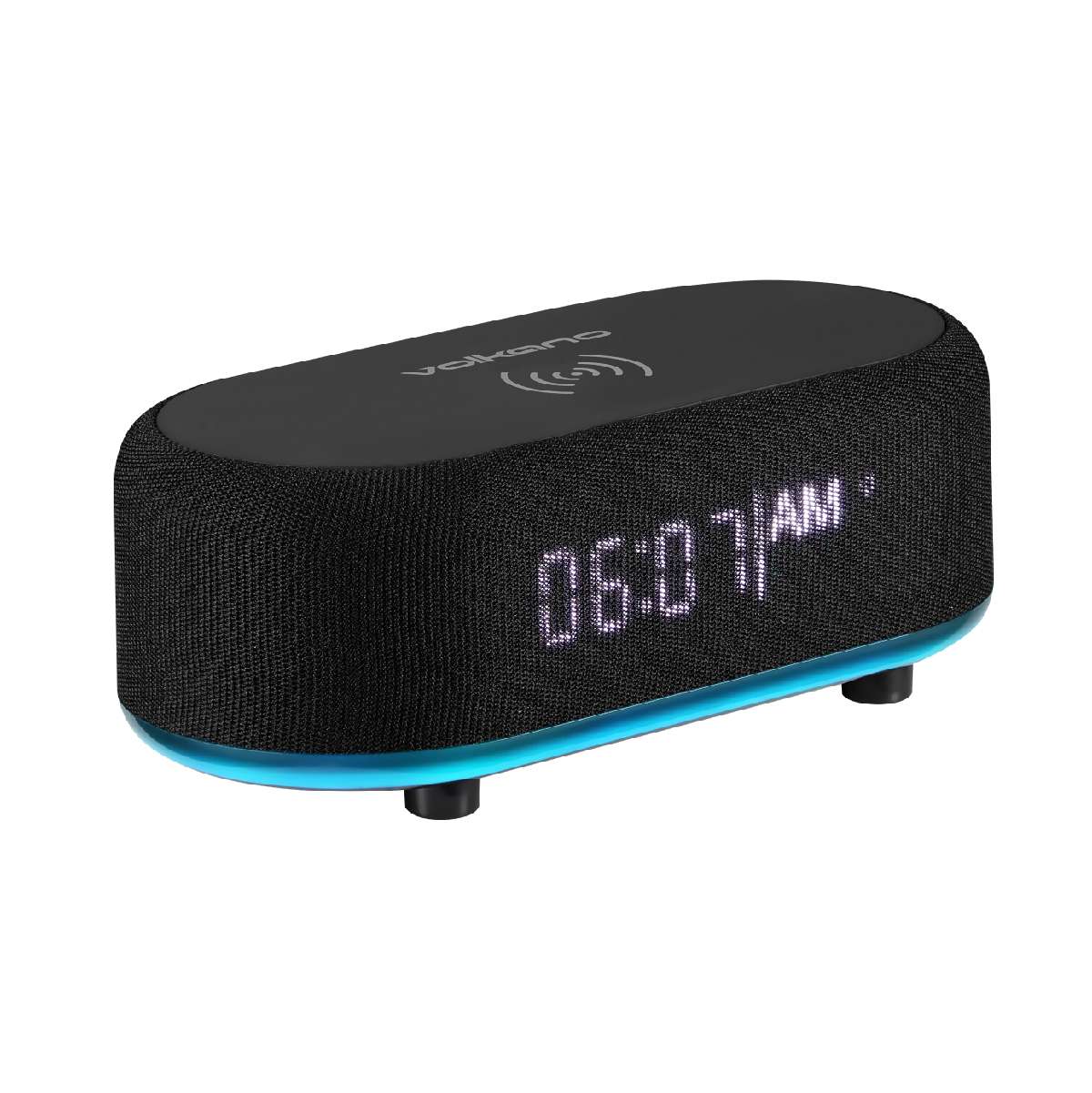 Volkano Radiant Series Alarm Clock with Wireless Charging and speaker ...